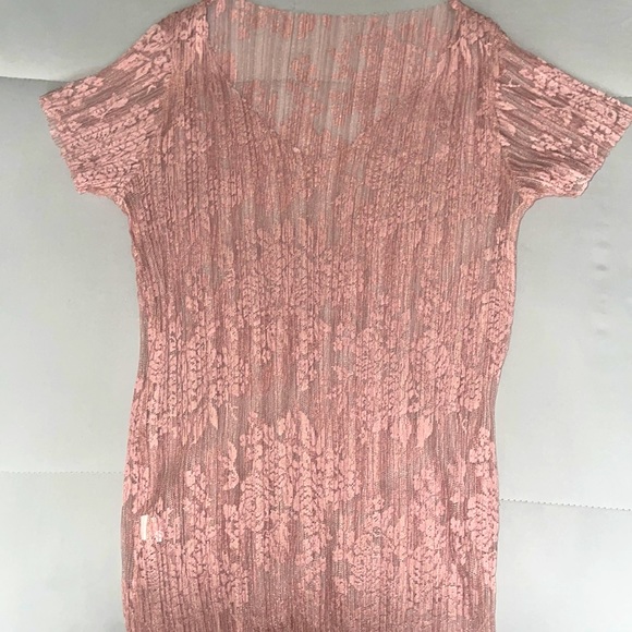 Tops | Pretty Pink See Through Top | Poshmark
